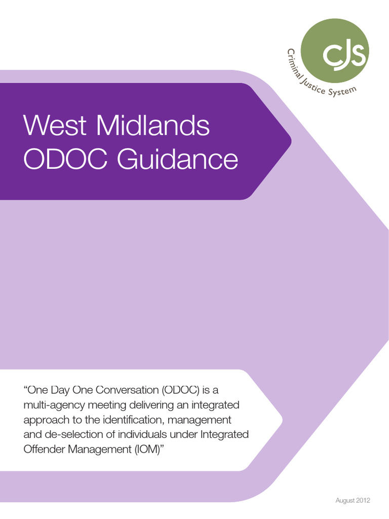 ODOC GUIDANCE BOOKLET FINAL | PDF | Crimes | Crime & Violence