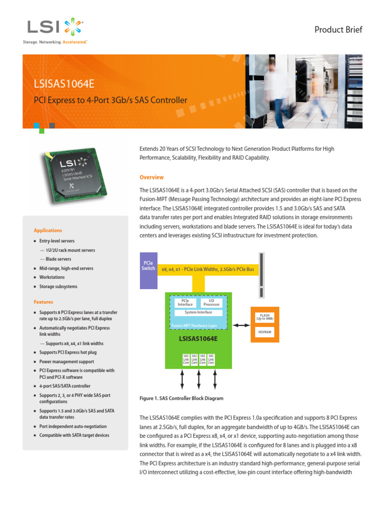 LSISAS1064e Product Brief | PDF | Computing | Computer Engineering