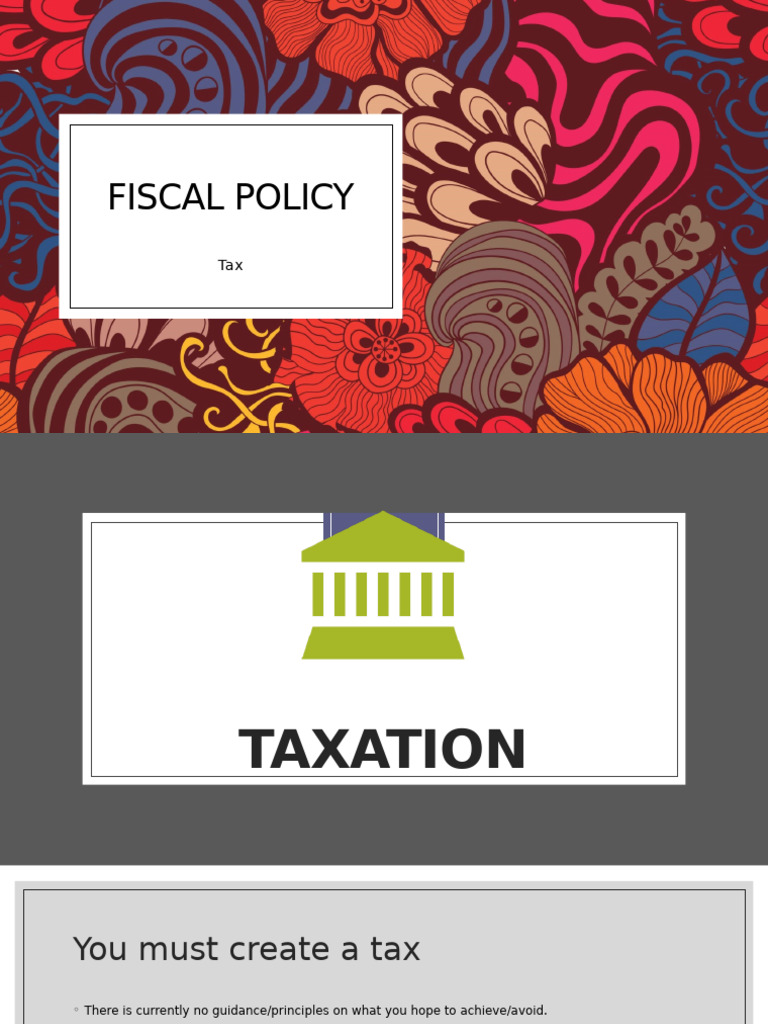 18 Fiscal Policy 2 Taxation | PDF | Taxes | Value Added Tax