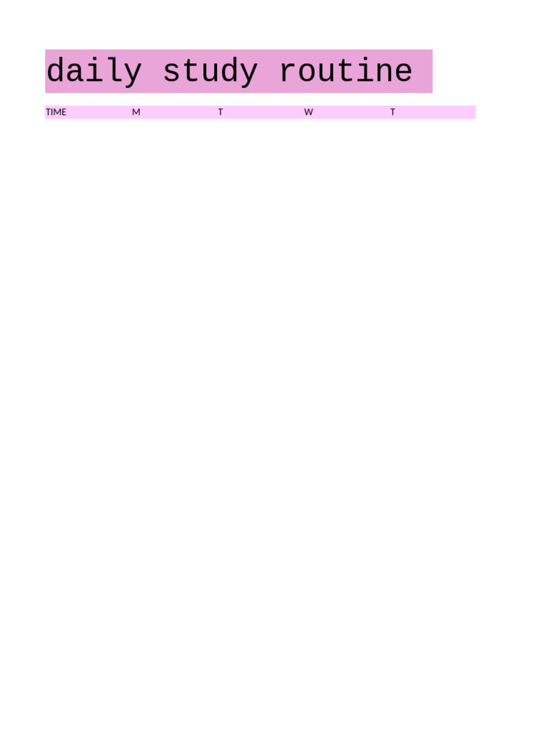 Daily Routine | PDF