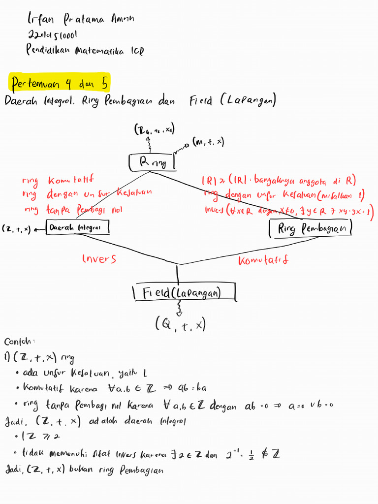 Teori Ring Portofolio 4 Dan 5 Pertama - 241009 - 134124 | PDF