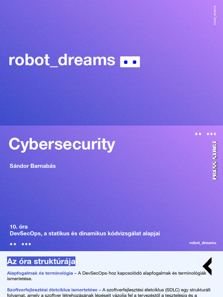 10 - DevSecOps - A SAST-DAST Kódvizsgálat Alapjai | PDF