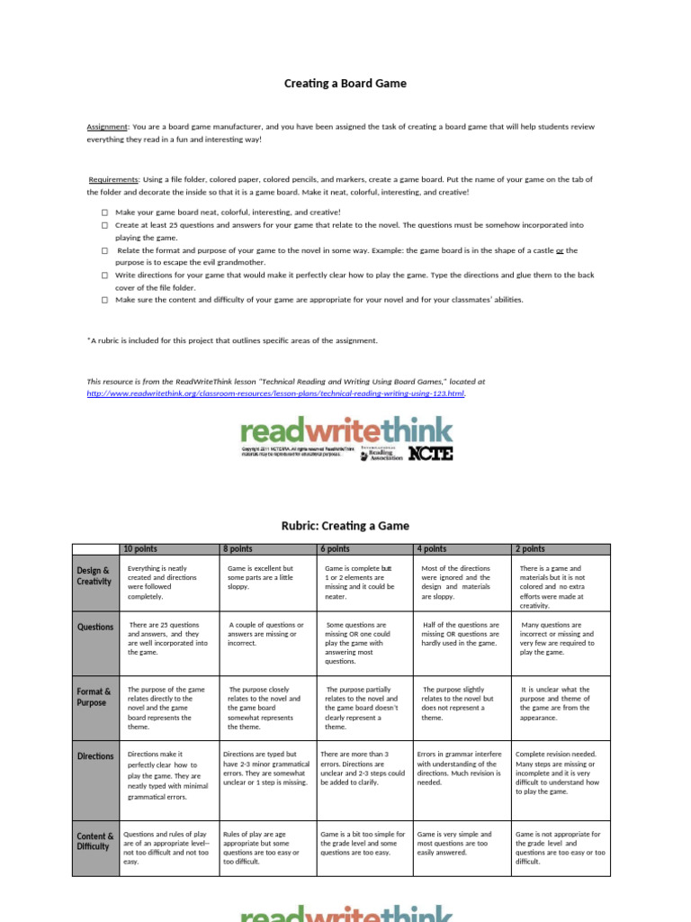 How to Create an Educational Board Game | PDF | Human Communication