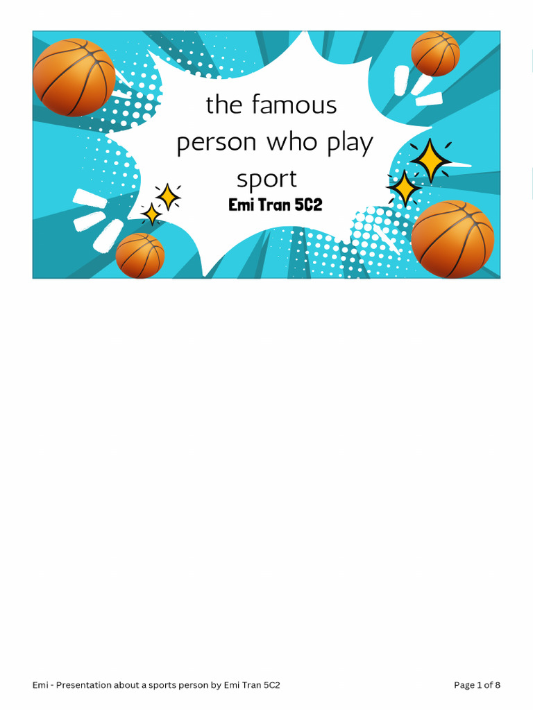 Emi - Presentation About A Sports Person by Emi Tran 5C2 | PDF