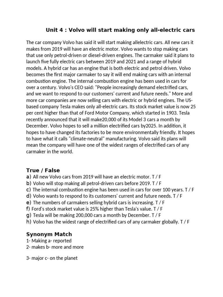 UNIT 5 first mecha | PDF | Car | Electric Vehicle