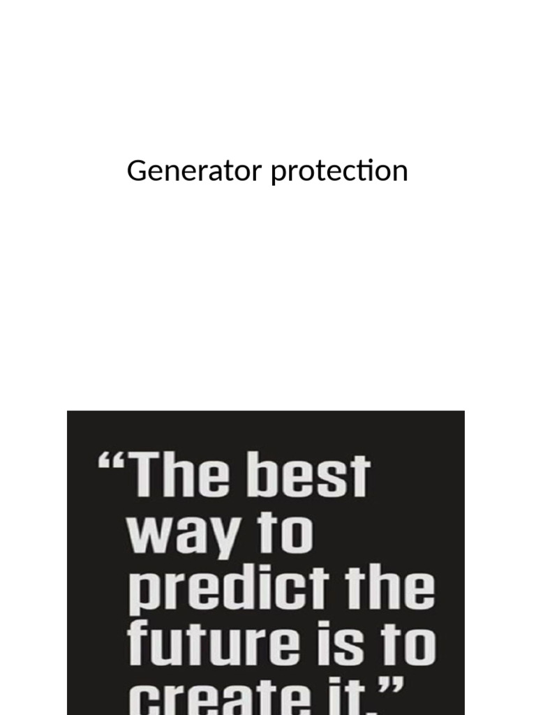 Generator Protection | PDF