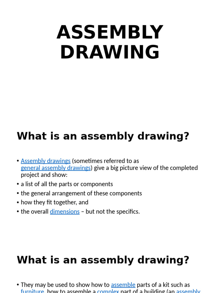 Assembly Drawing Guide | PDF