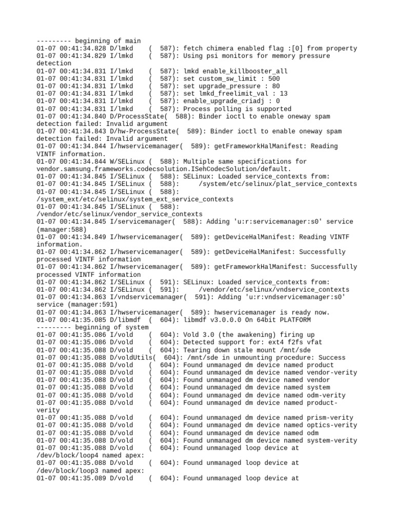 Logcatprevcsclog Pdf Computing Operating System Technology 4825