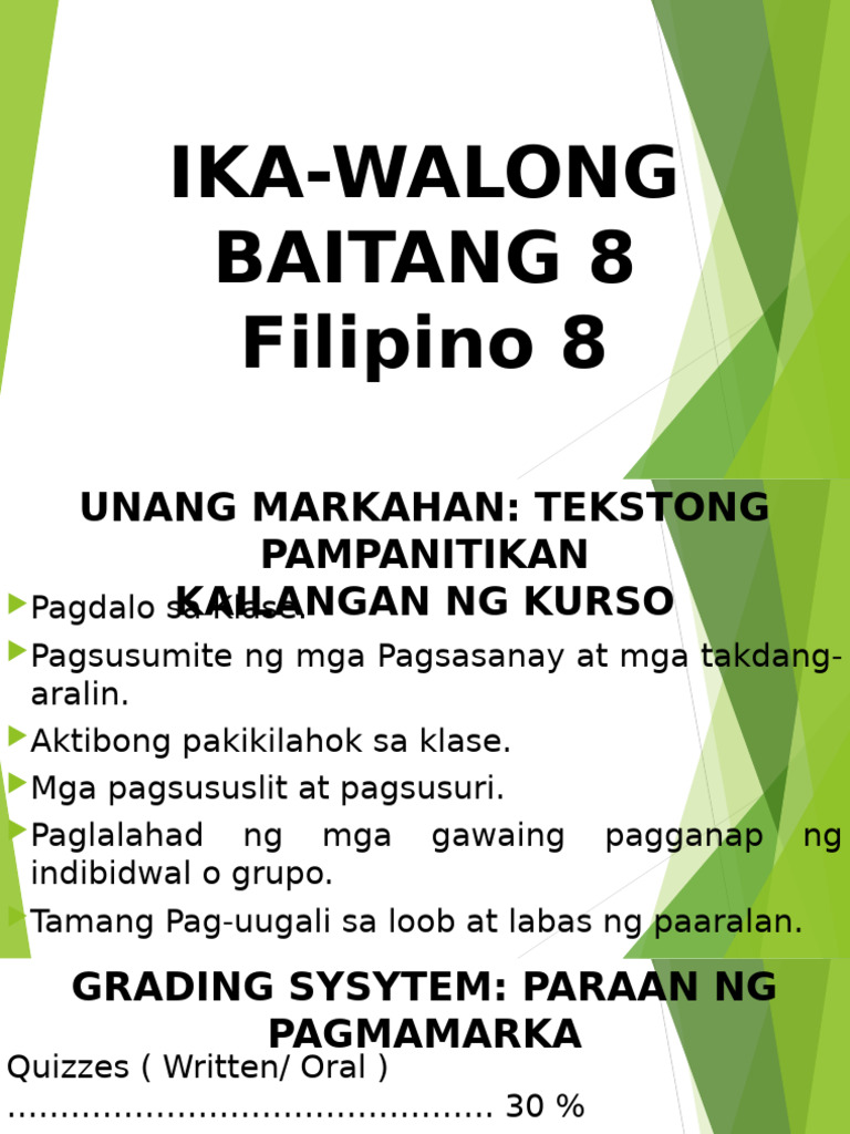 Ika Walong Baitang 8 1ST Q.2024 2025 | PDF