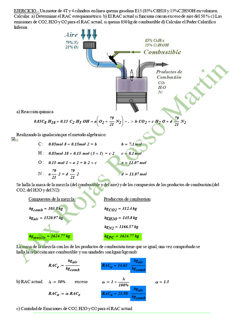 Clase N°3 Mec - 3337 | PDF | Combustión | Dióxido de carbono