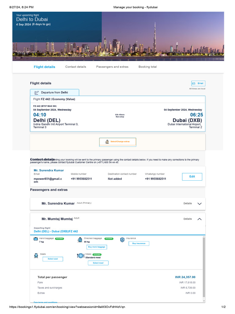 Manage Your Booking - Flydubai | PDF | Transport | Aviation