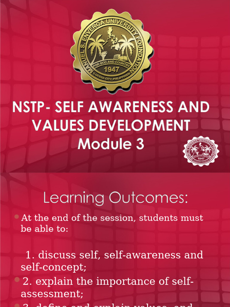 NSTP Self Awareness Module 3 | PDF | Self Concept | Feeling