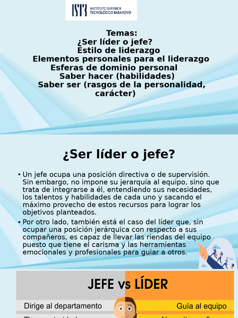 Ser Lider o Jefe | PDF | Liderazgo | Las emociones