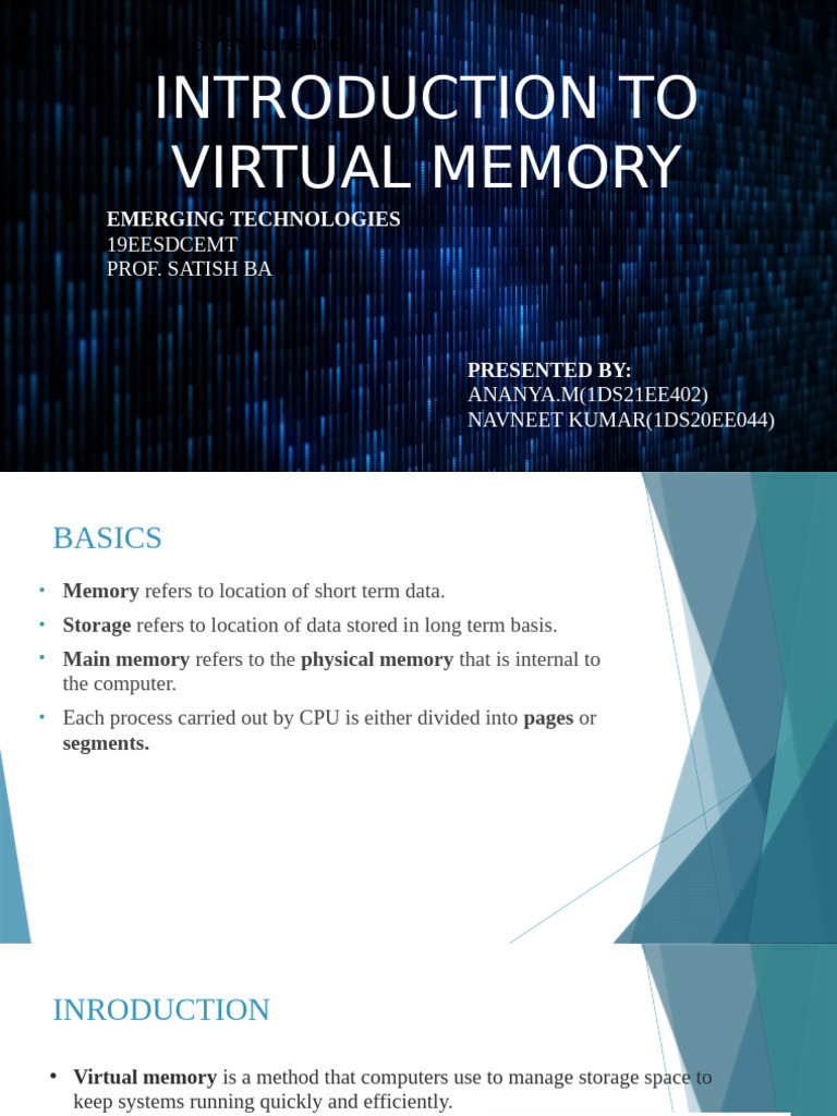 Introduction To Virtual Memory - PPTM | PDF | Computer Data Storage | Random Access Memory