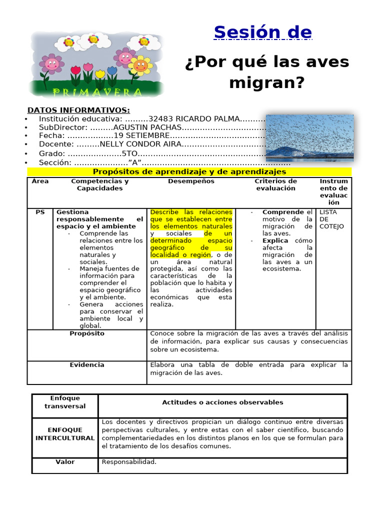 1 Ps. ¿Por Qué Las Aves Migran | PDF | Migración de aves | Aves