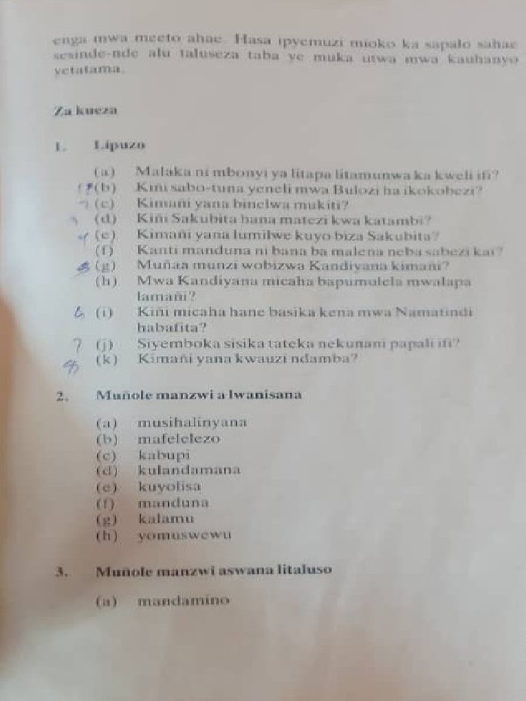 Silozi Sa Monde Musali Waka | PDF