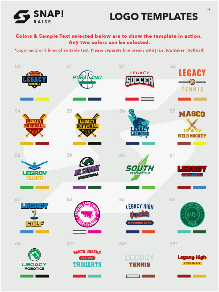 v3 Snap Raise Logo Sheet and Guide 2022 | PDF | Color | Visual Perception