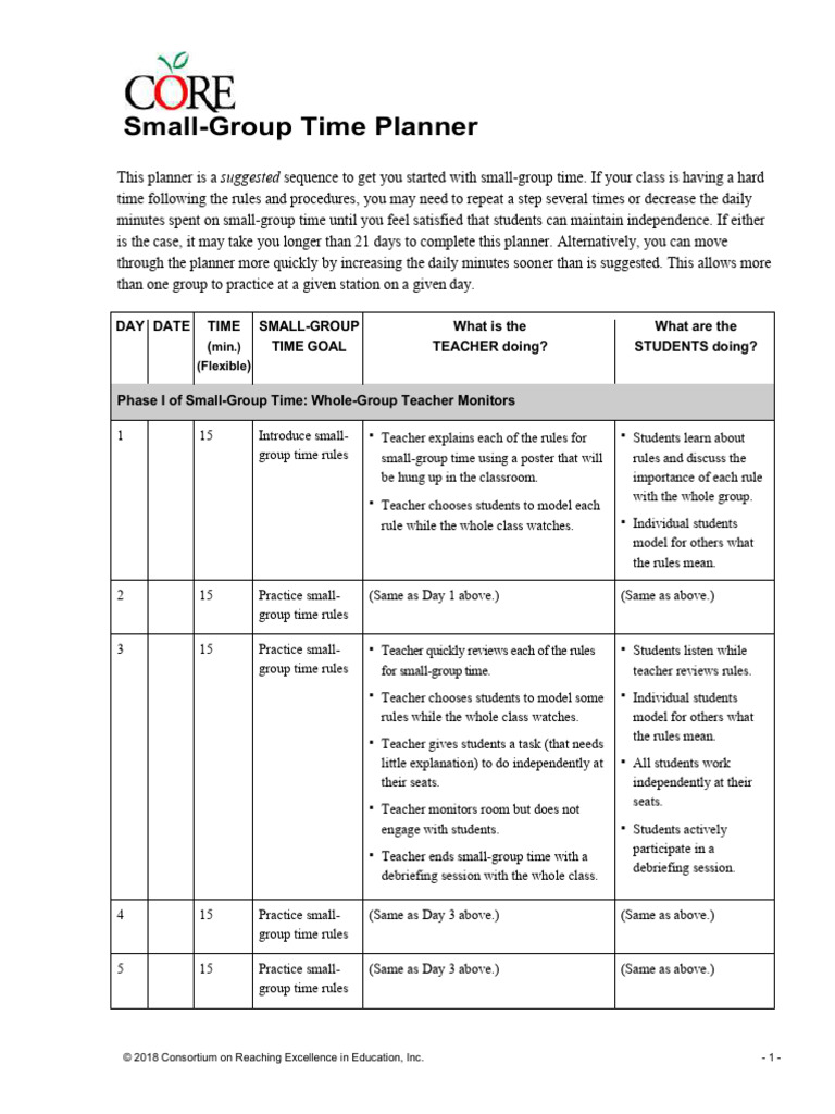 21 Day Small Group Planner Rev Final | PDF | Teaching | Cognitive Science