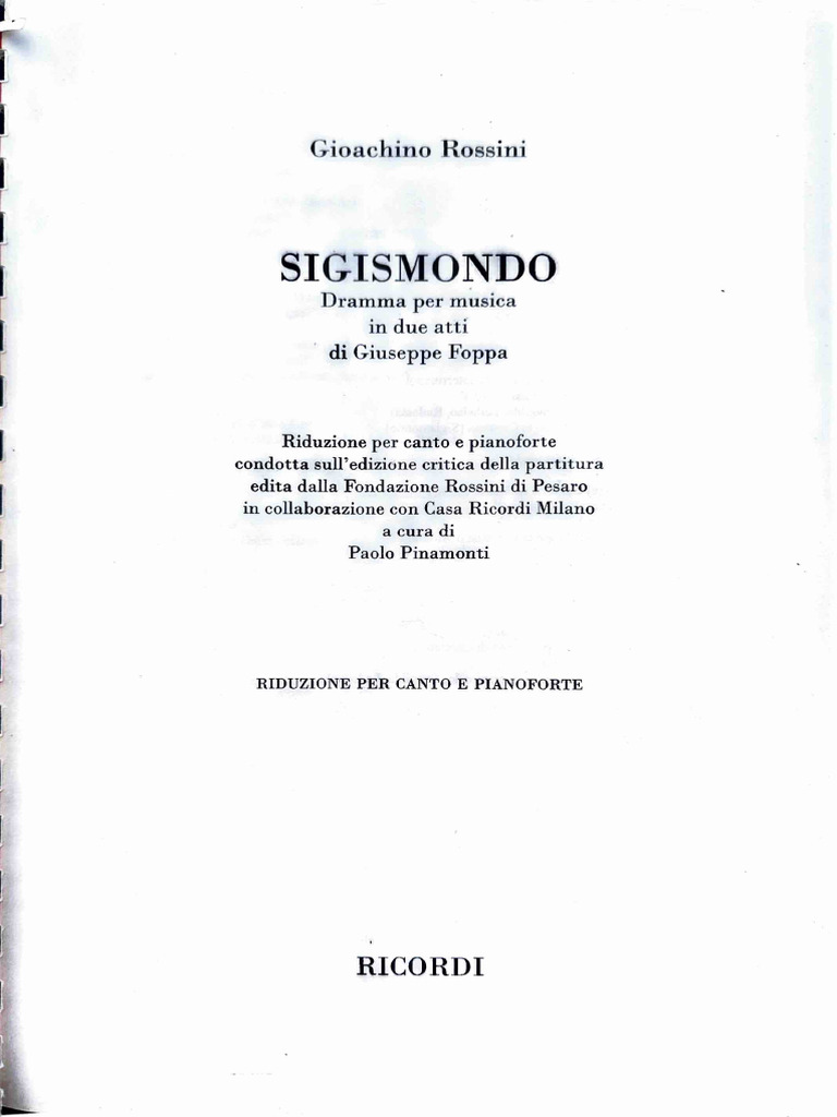 Sigismondo Gioachino Rossini | PDF