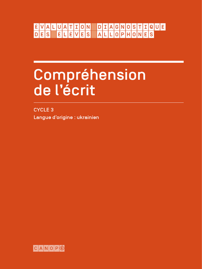 Fiche Ecrit c3 Ukrainien V02 | PDF