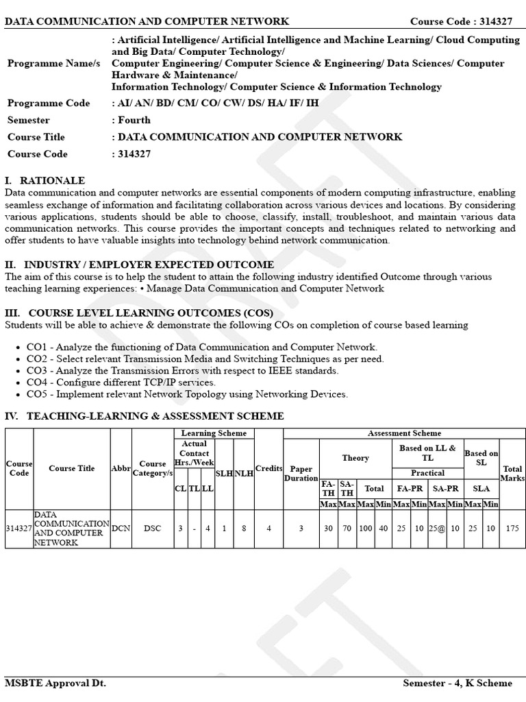 Data Communication and Computer Network | PDF | Computer Network | Error Detection And Correction