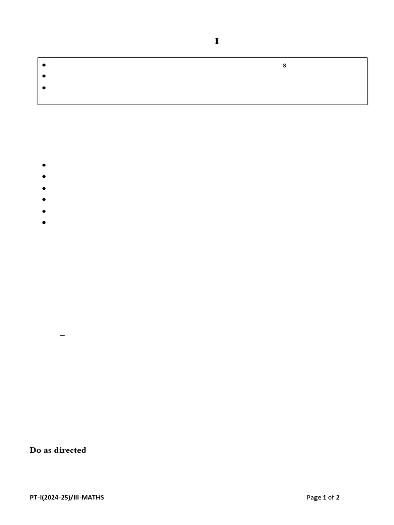 Std-III Maths Qp Pt-i 2024-25 | PDF