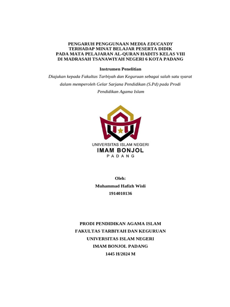 Pengaruh Educandy pada Minat Belajar | PDF