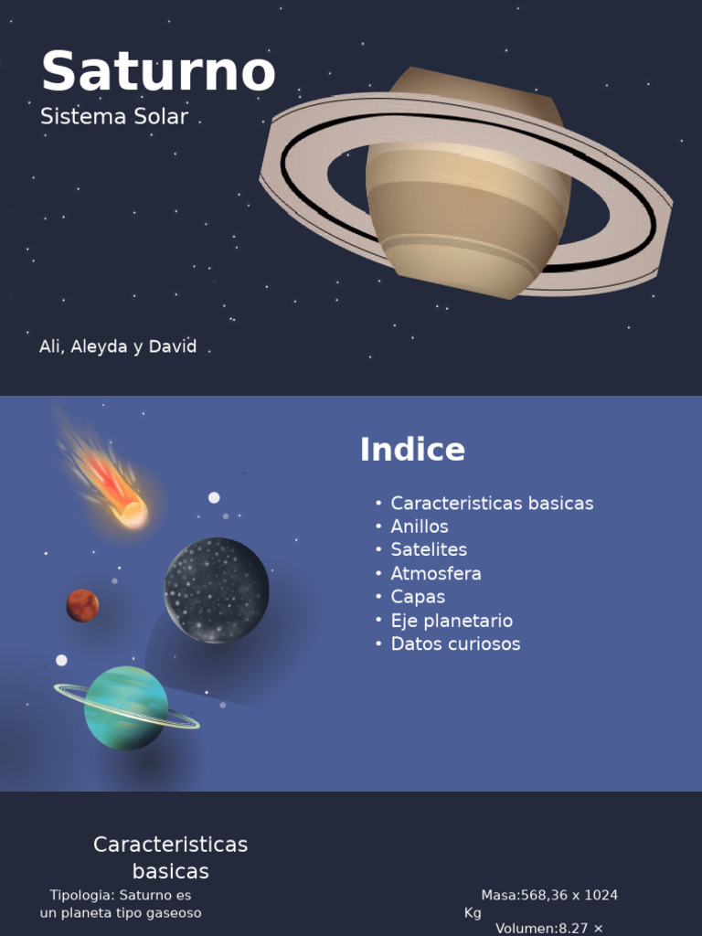 Saturno Presentacio Astronomia 3.0 (Antes de La Presentacion) | PDF ...