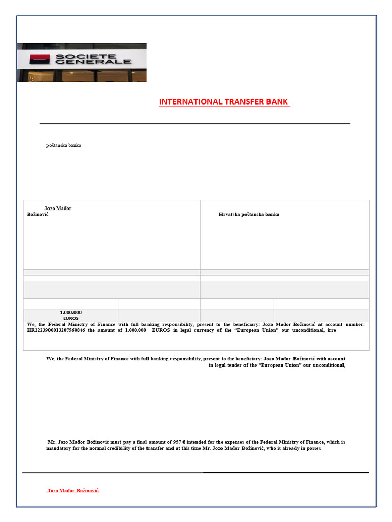 International Transfer Bank: Certificate Number: Transferring Bank ...