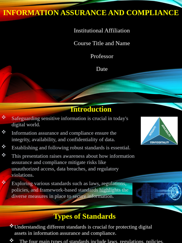 Information Assurance Compliance Overview | PDF | Information Security | Regulatory Compliance