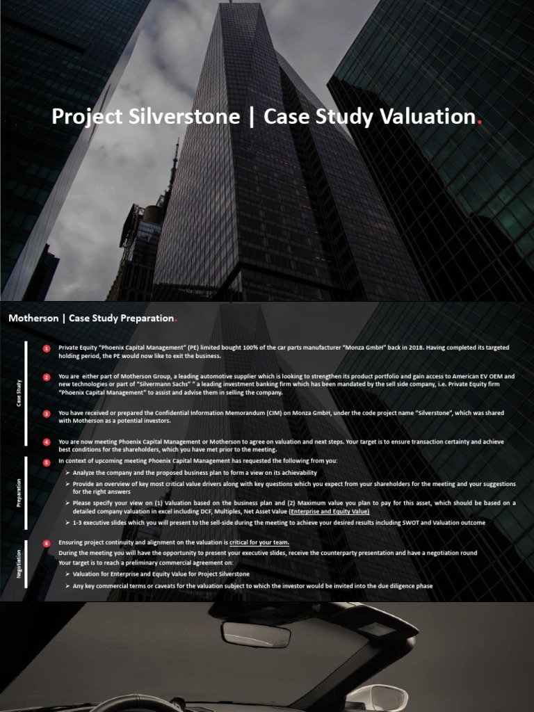 University Training - M&A - Silverstone - Vsent | PDF | Valuation ...