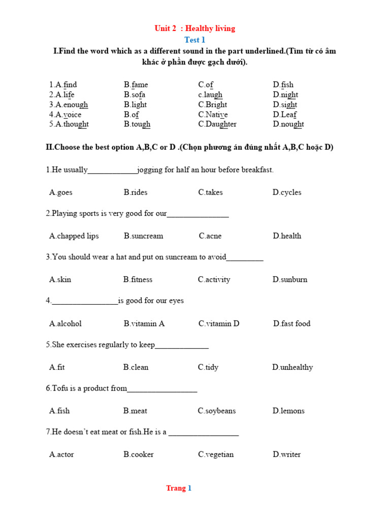 (4 bản) Ôn tập 7C | PDF