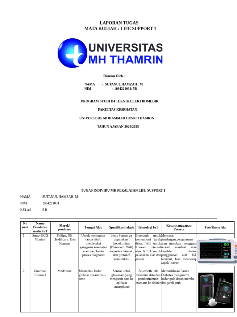 Sutanul Hamzah - Tugas Life Support 1 | PDF | Komputer