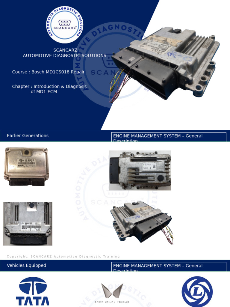 Bosch MD1 Training 1 | PDF | Internal Combustion Engine | Engine Technology