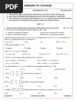 STD XII CSSC Mathematics Question Paper 2024-25 | PDF | Area | Circle