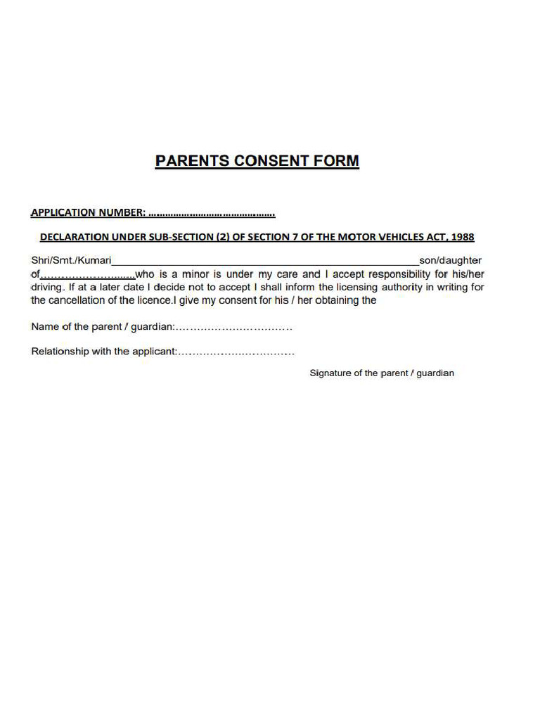 Parent Consent Form Download | PDF