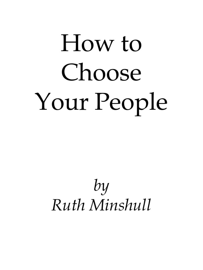 How To Choose Your People | PDF | Gambling | Emotions