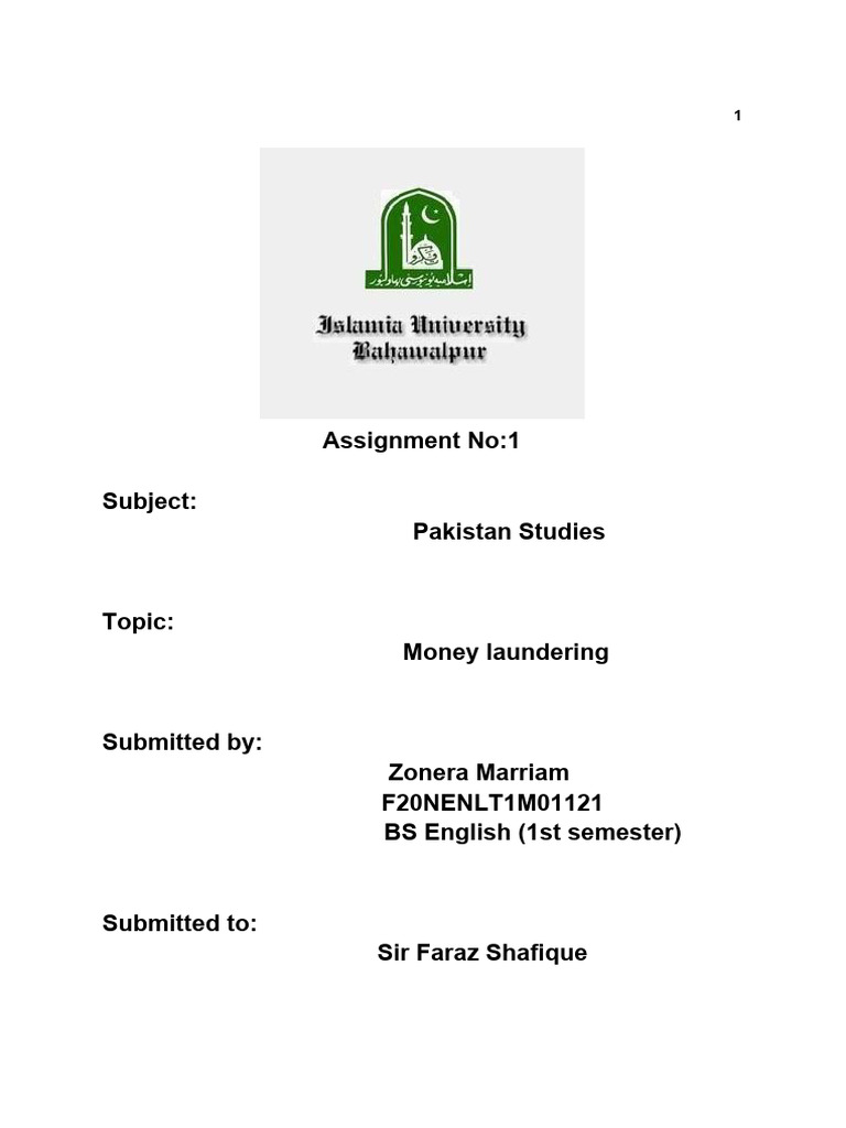 Zonera Marriam - 1121-Money Laundering | PDF | Money Laundering | Money