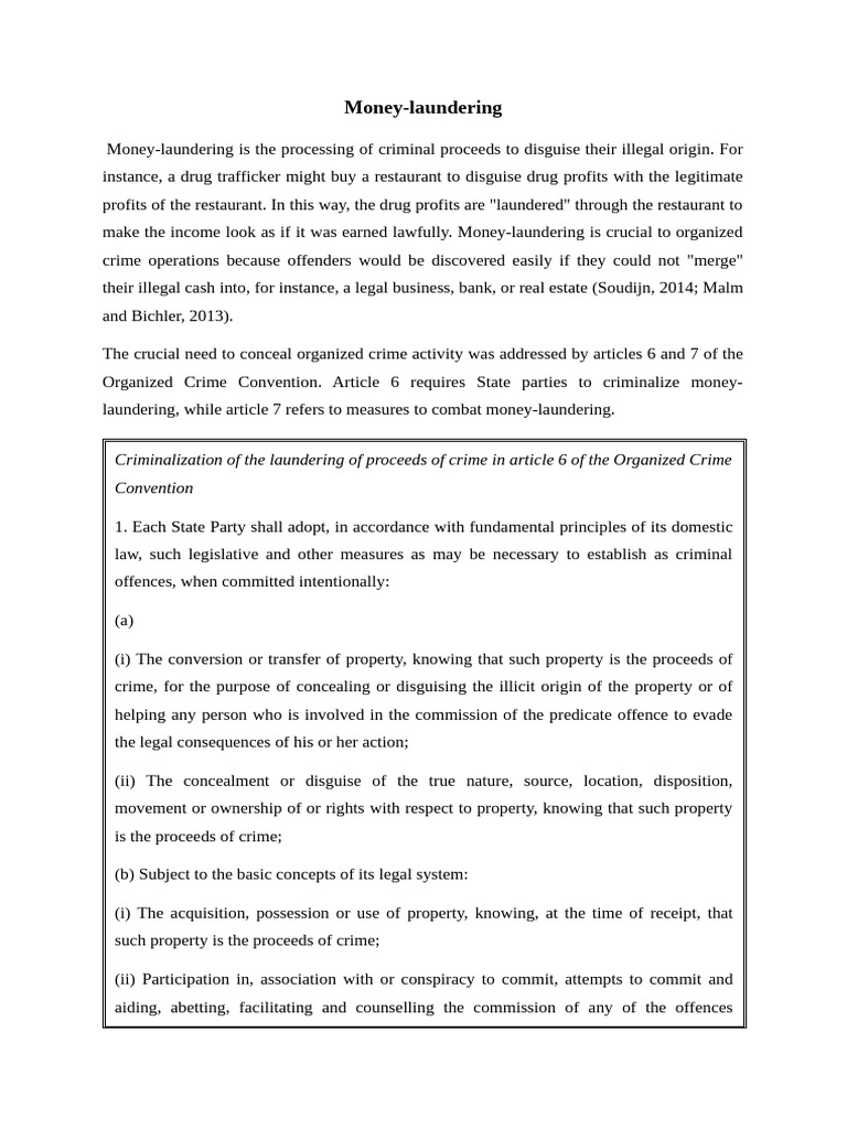 Money Laundering Pdf Money Laundering Terrorism Financing