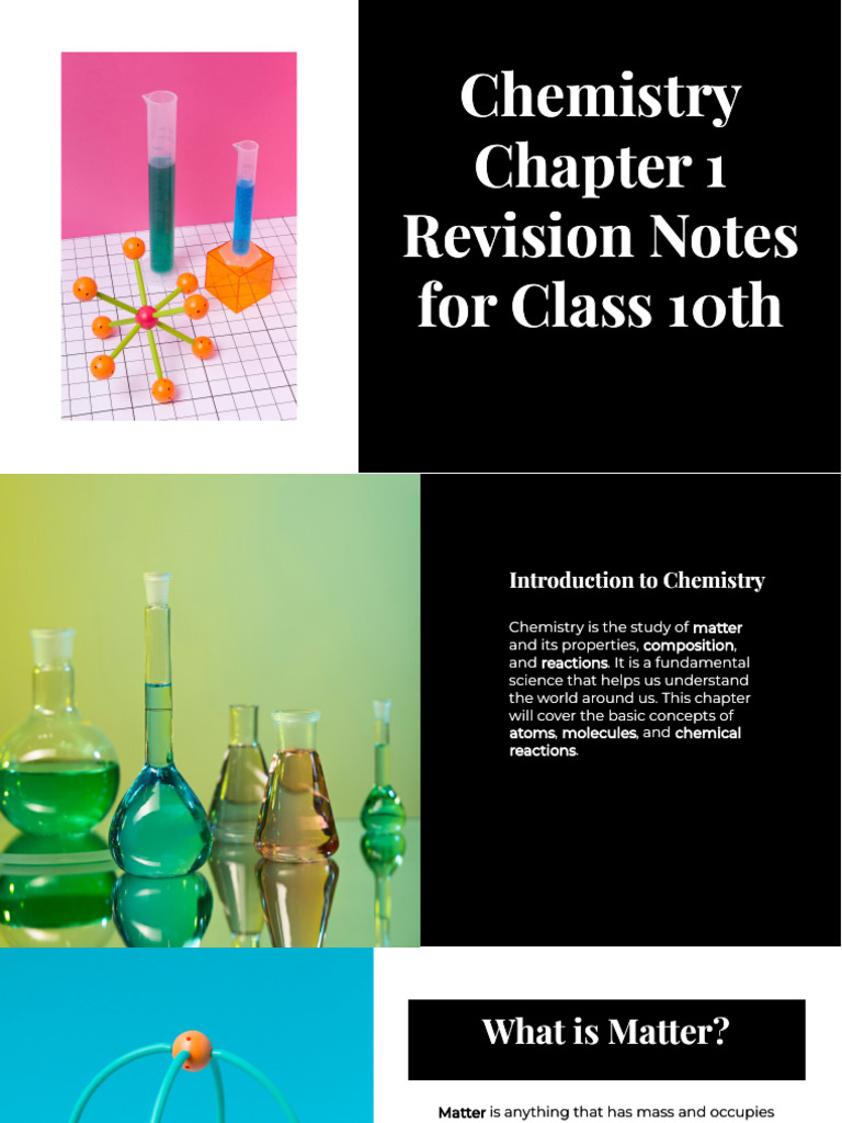 Chemistry Revision Notes For Class 10th Chemistry Revision Notes For ...