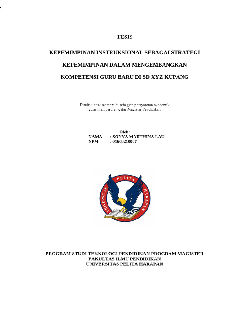 REVISI Tesis Sonya Marthina Lau - 01668210007 3 | PDF