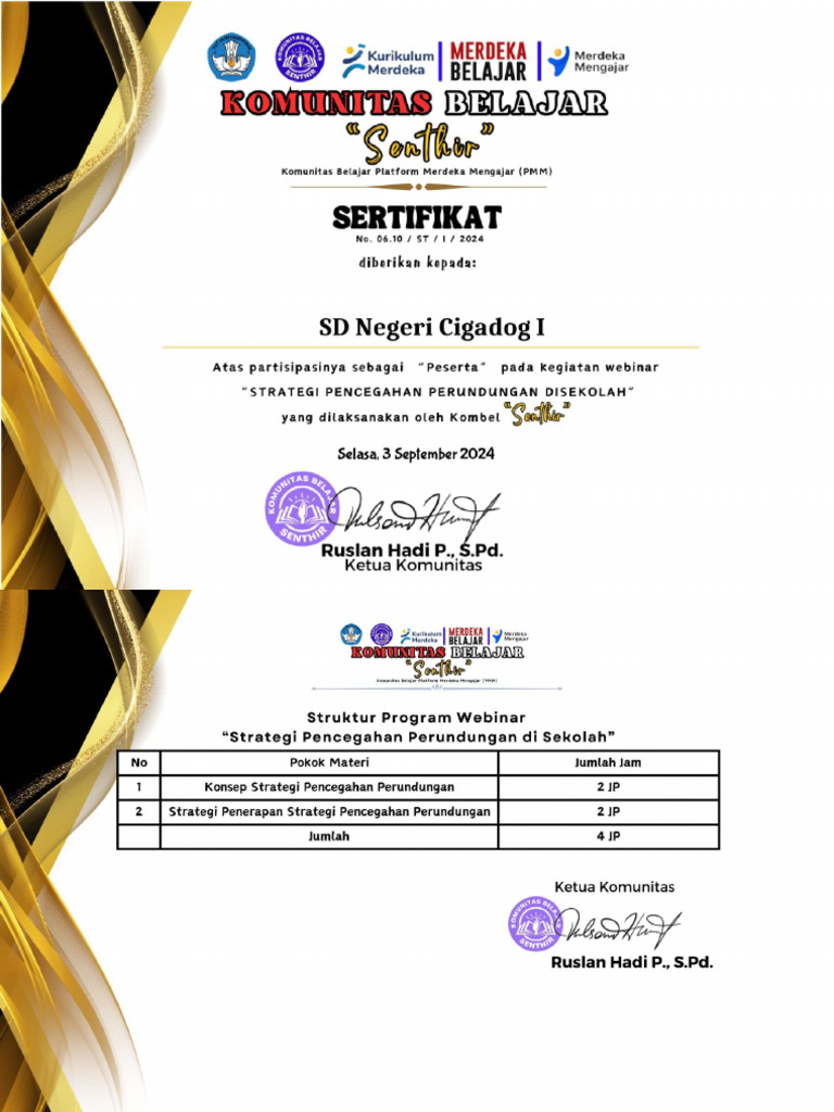 Sertifikat Webinar | PDF
