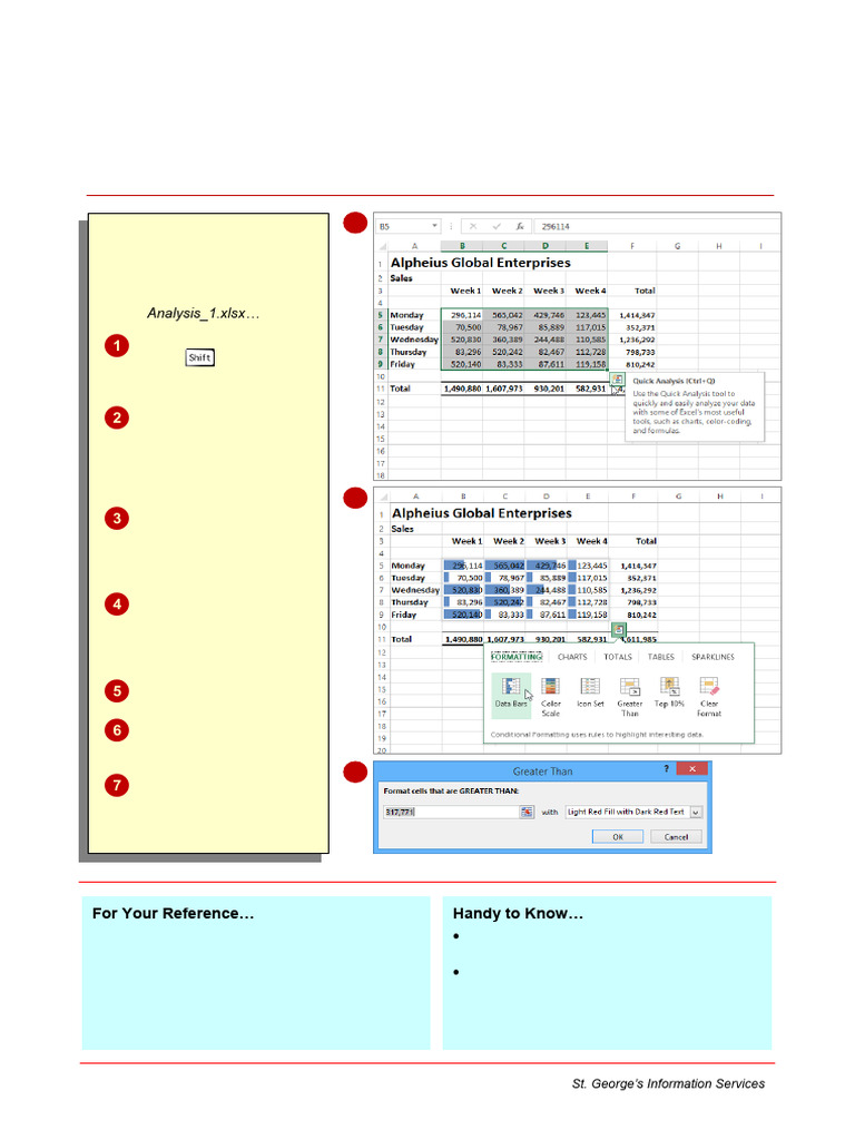 Excel Quick Formatting Guide | PDF | Microsoft Excel | Software
