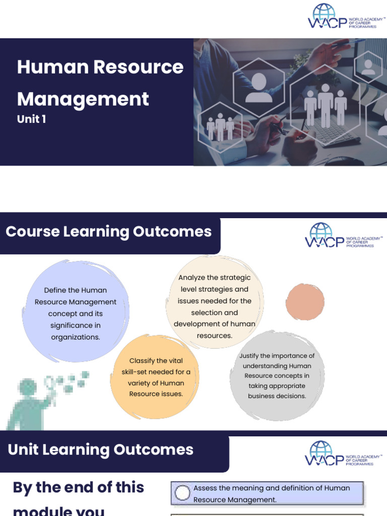 BA-HRM Unit 1 | PDF | Human Resource Management | Human Resources