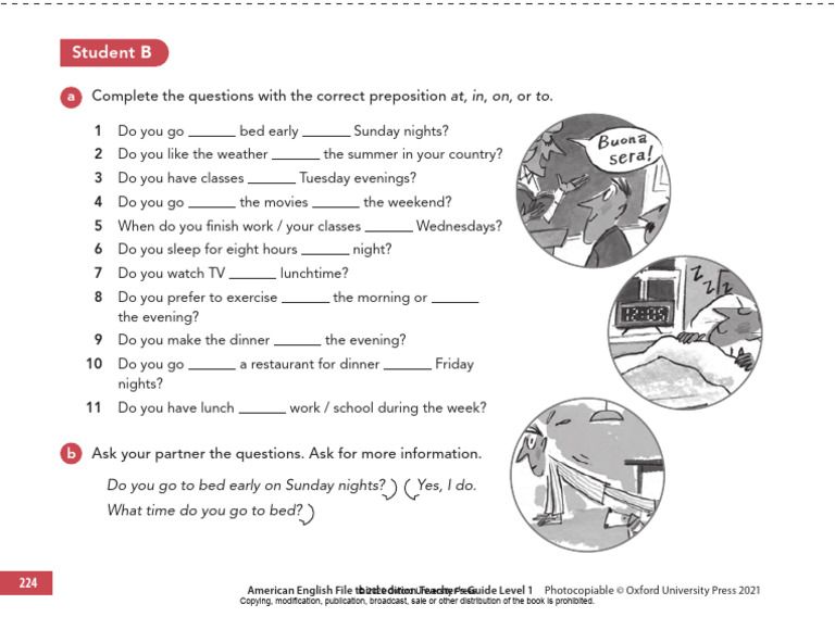 AEF1 Unit 4B - Communicative - Student B | PDF
