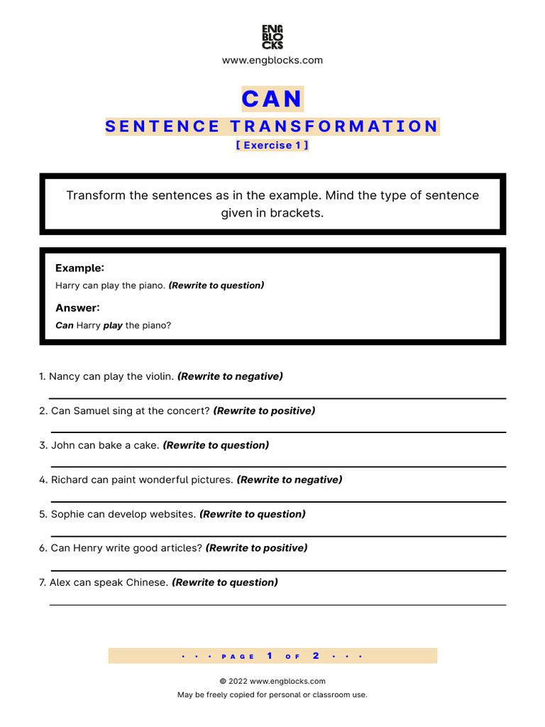 Can Sentence Transformation Positive Negative Question | PDF | Language ...