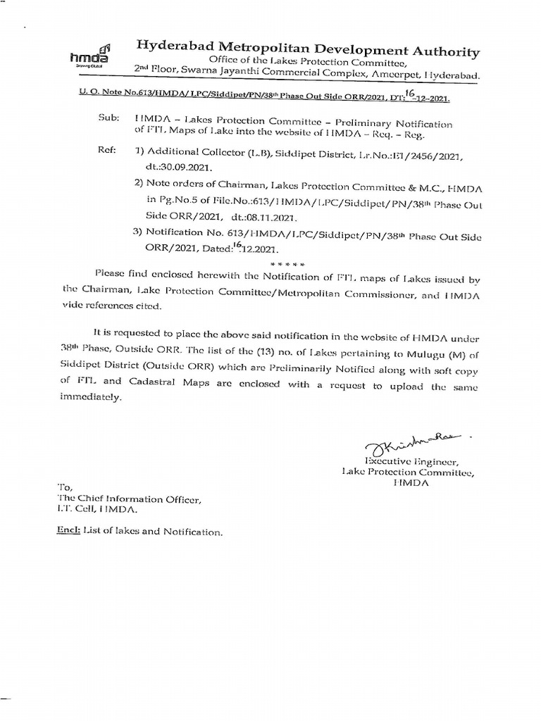 38th Notification Outside ORR | PDF