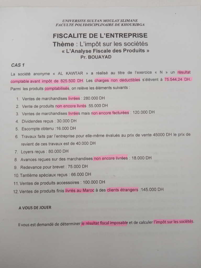 Tds Fiscalité | PDF