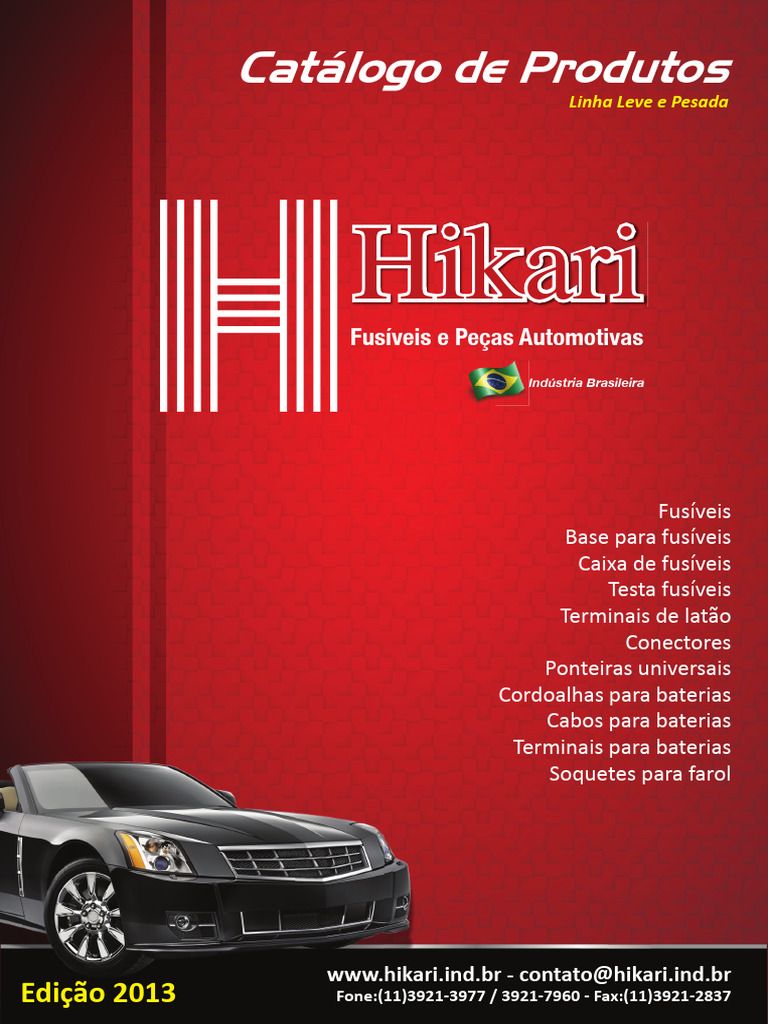 Catálogo de Fusíveis Hikari 2013 | PDF | Carro | Fabricantes de automóveis