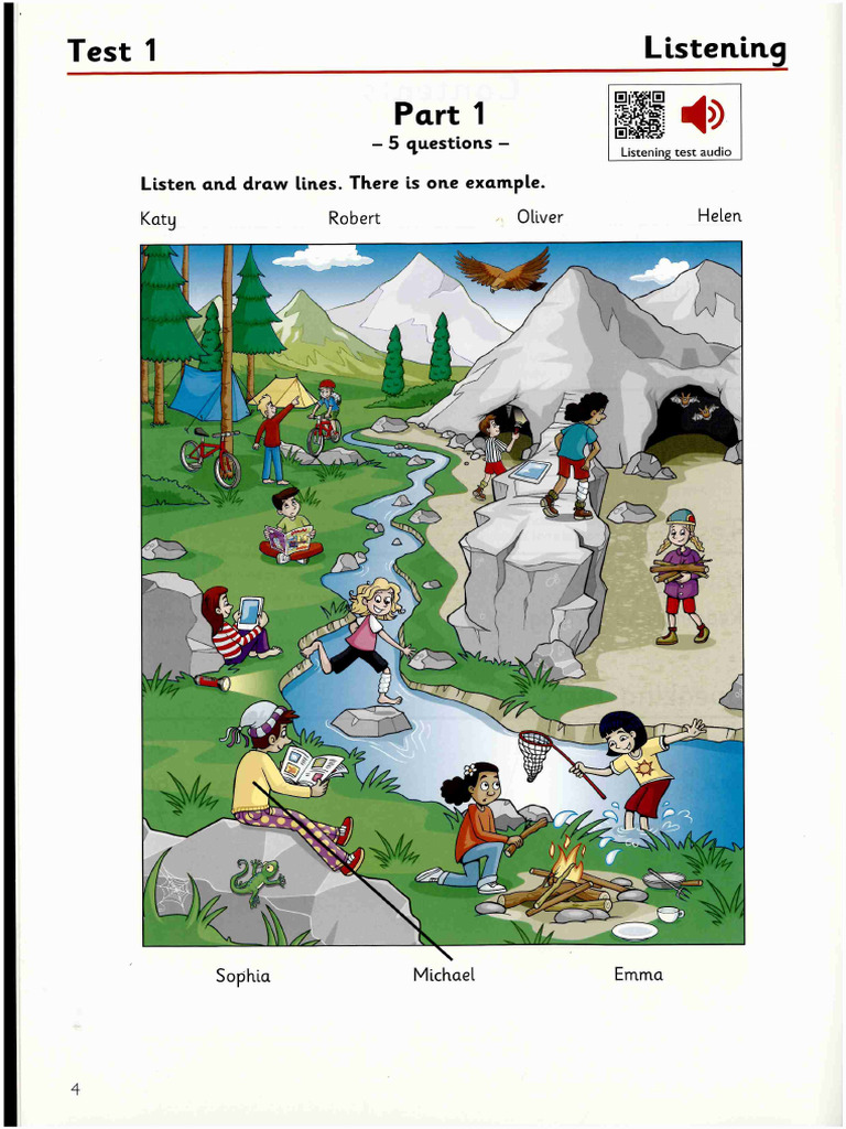 Flyers Mock Exam Test 1 Book 4 | PDF